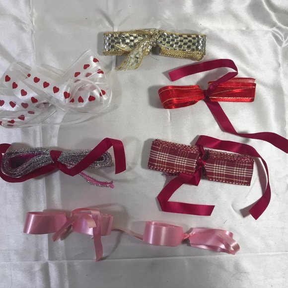 Party Supplies | Lot Of 7 Handmade Ribbons Bows Assorted Designs Co ...